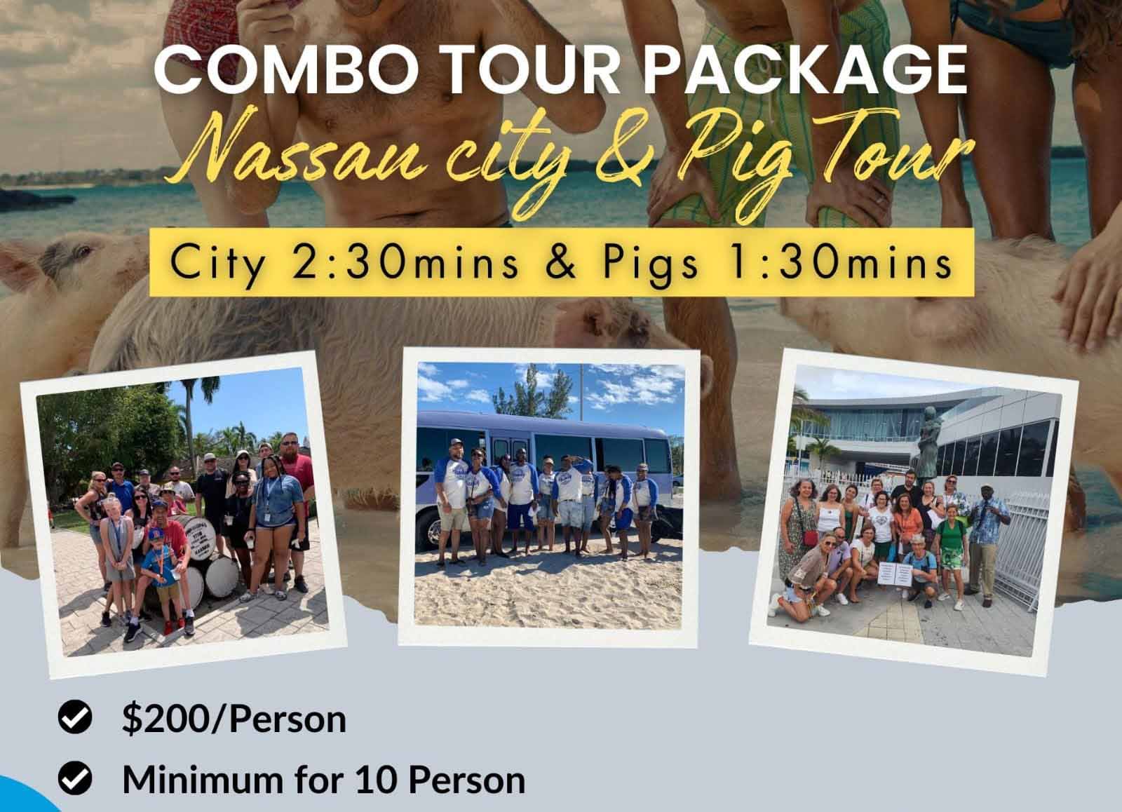 Nassau City & Pig Tour - Bahamas Combo Tour Package in The Bahamas